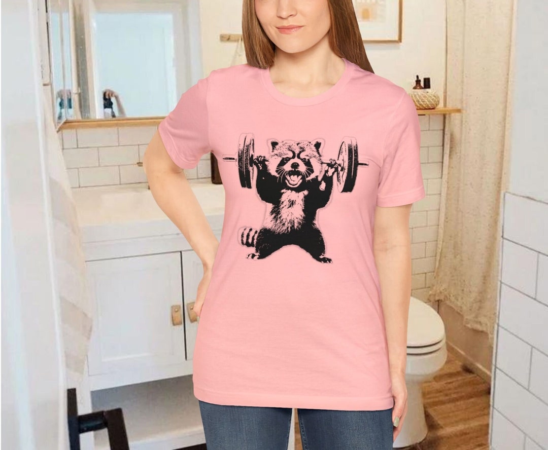 Funny Red Panda Gym Shirt, Deadlift Red Panda Shirt, Red Panda Working Out, Cute Red Panda ...