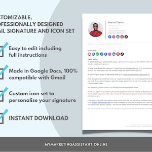 Gmail Email Signature Template | Clickable Email Signature ...