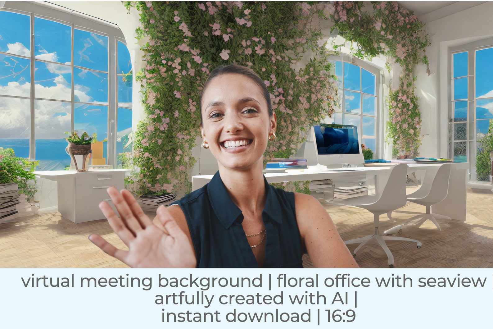 Virtual Background | Zoom Background for Home Office | Virtual Office ...