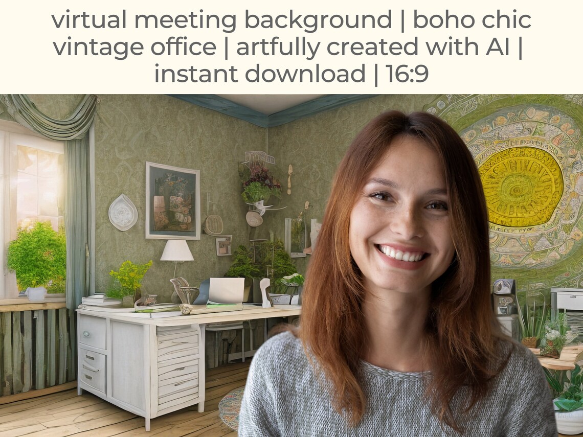 Zoom Background for Home Office Virtual Meeting Background - Etsy