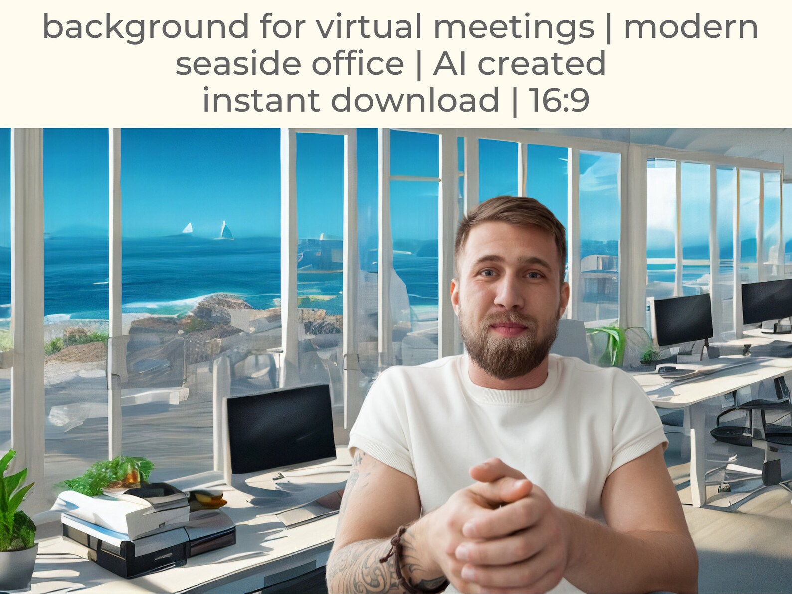 Virtual Background | Zoom Background for Home Office | Virtual Office ...