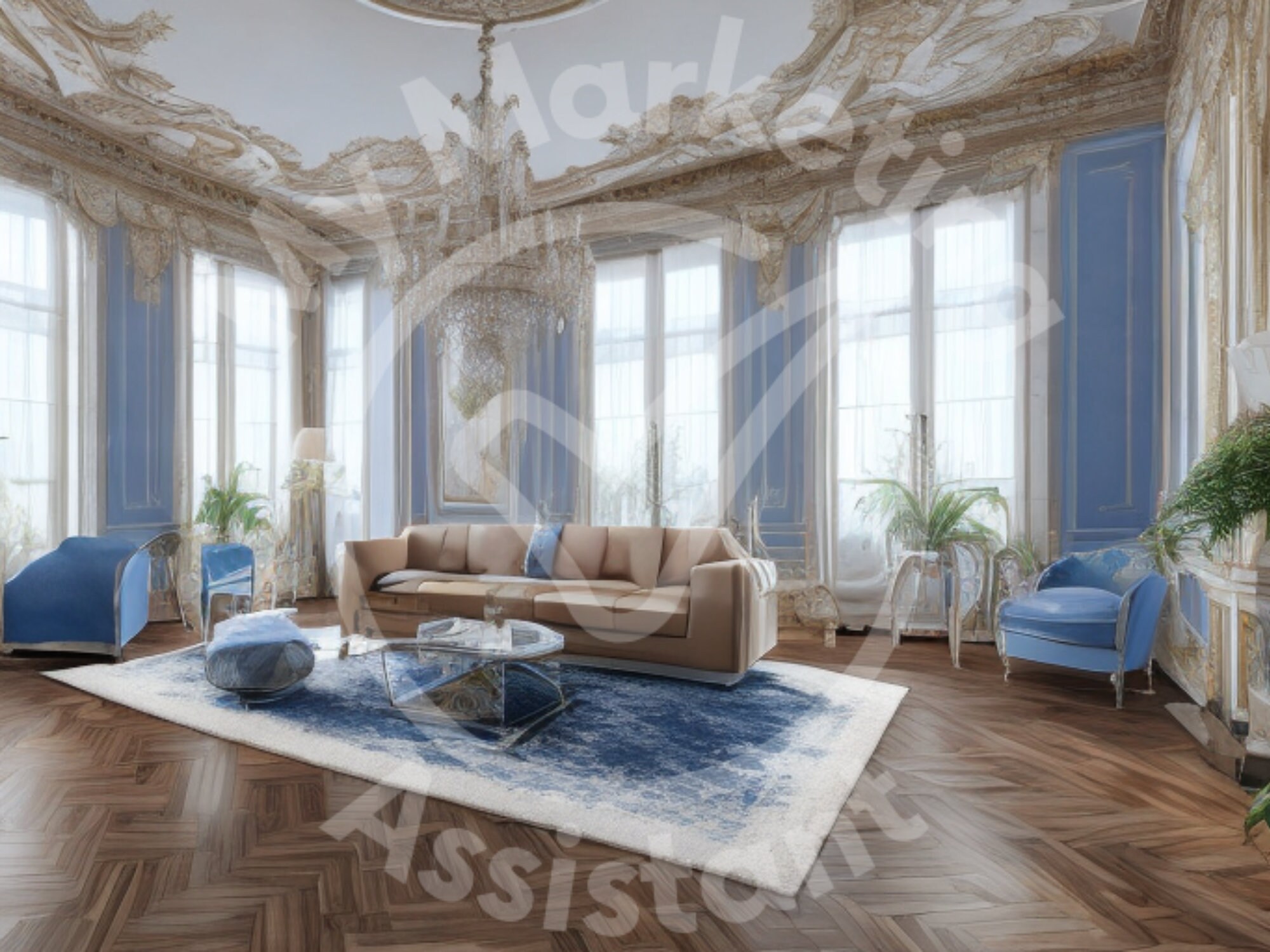 French Provincial Office Zoom Background | AI Art (digital Download) - Etsy
