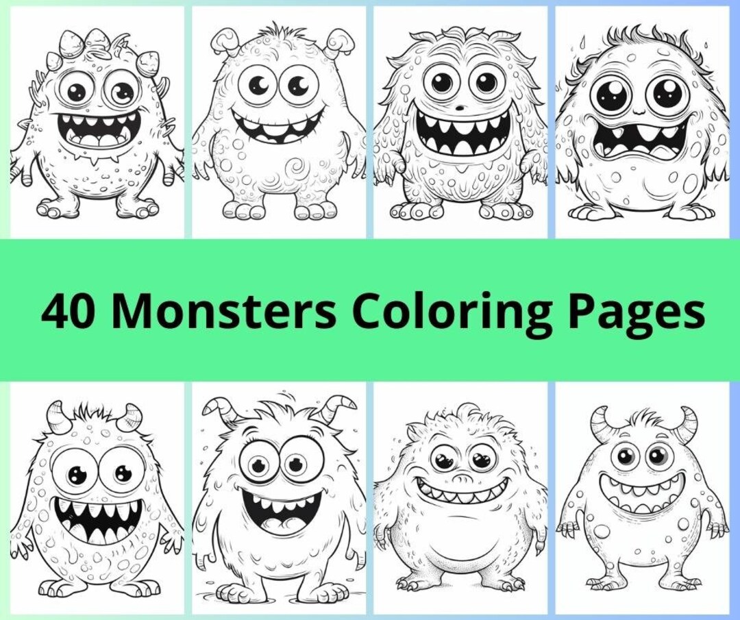 Funny Monster Coloring Pages