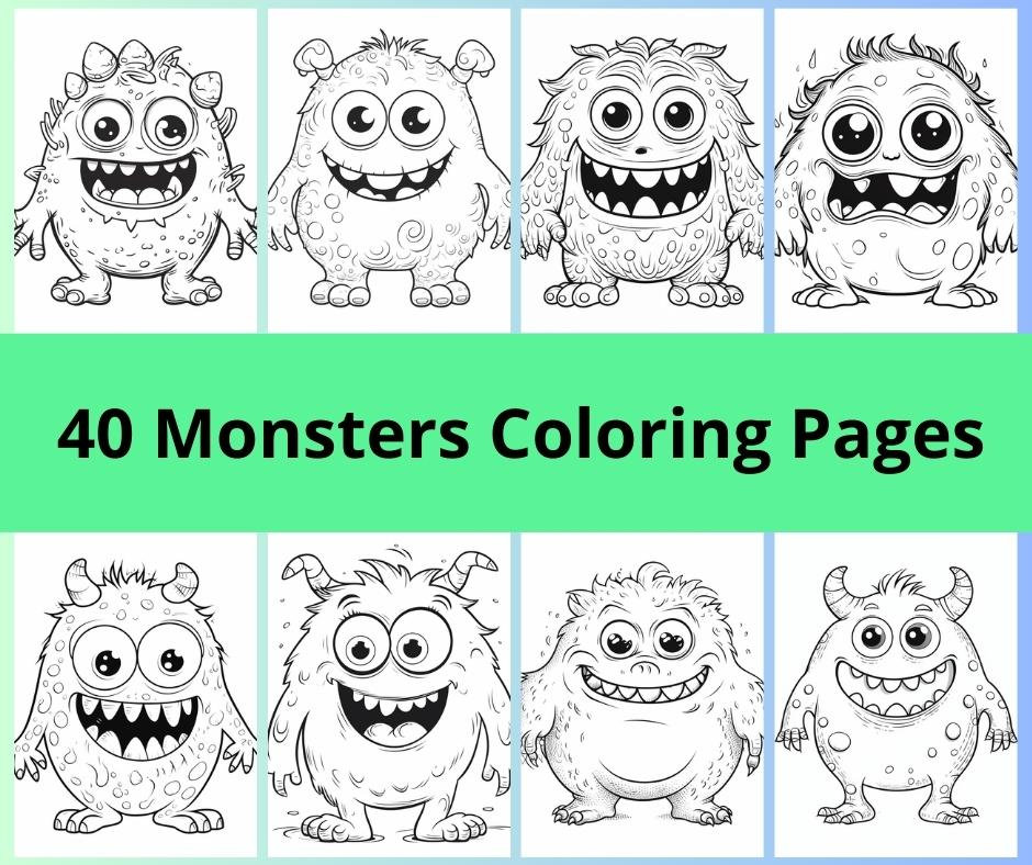 Printable Cute Monster Coloring Pages