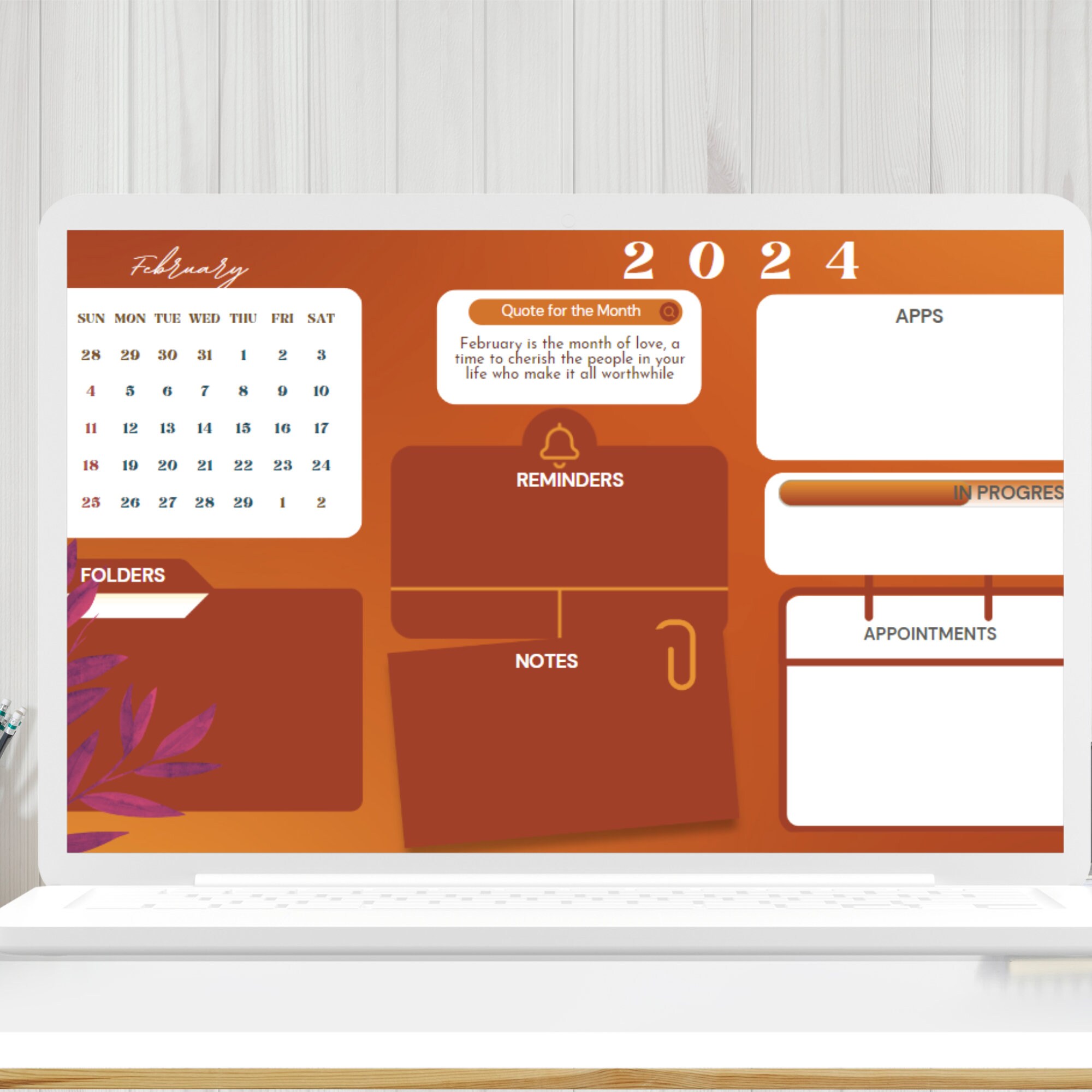 Computer Desktop Theme Background Wallpaper Organizer Set, 12 Months ...