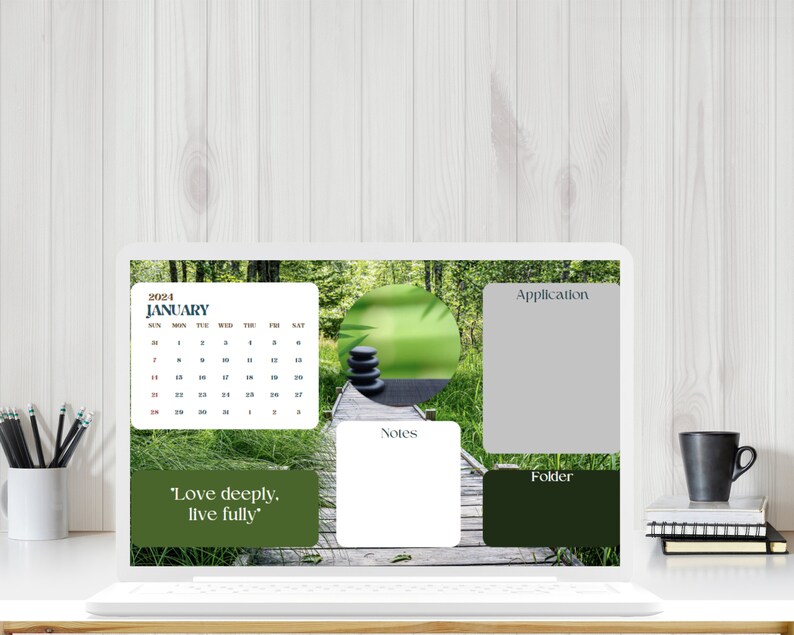 Computer Desktop Theme Background Wallpaper Organizer Set - Etsy