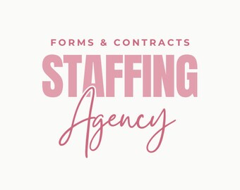 Staffing Agency Templates Recruitment Business Documents HR Forms 100% ...