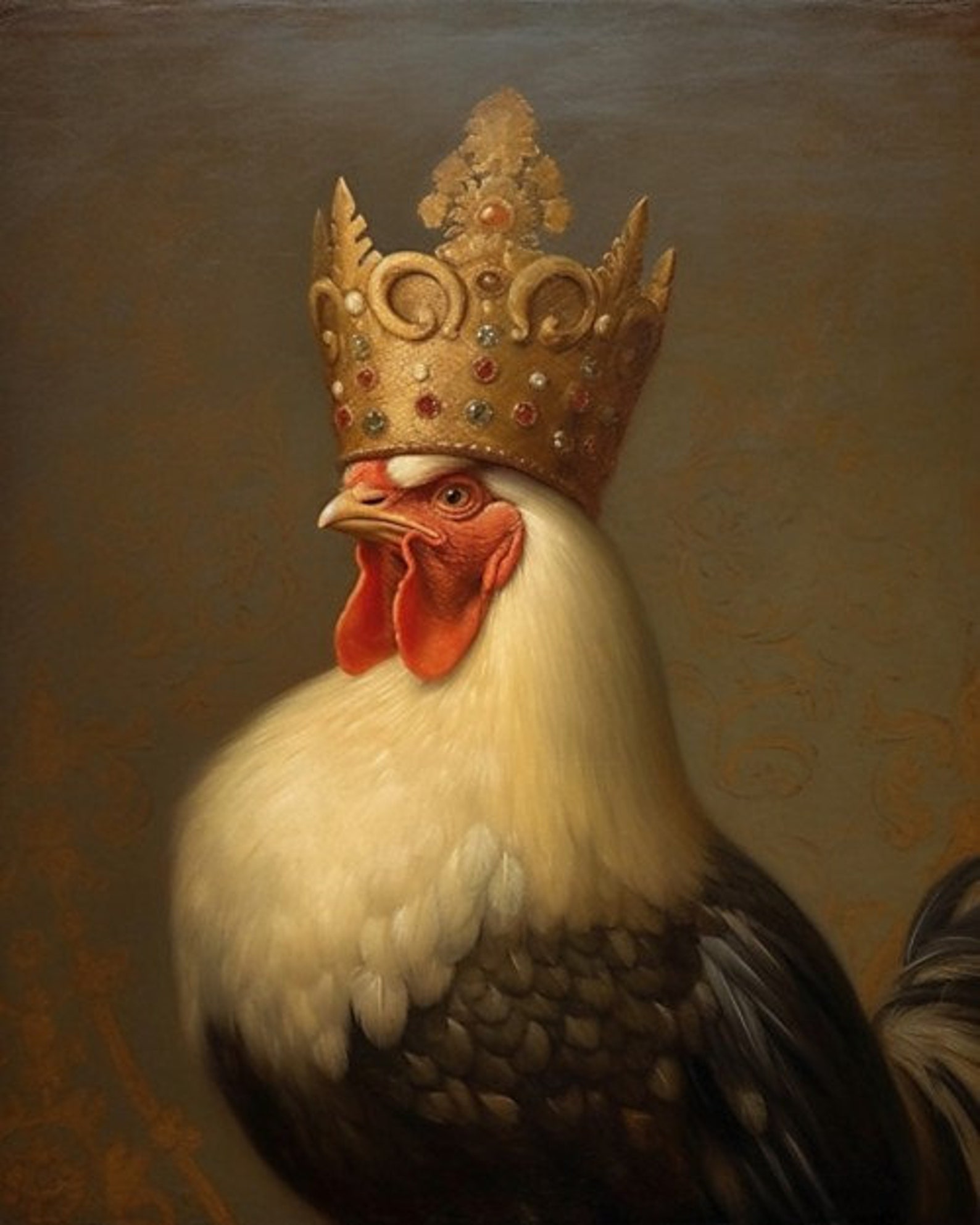 Royal Rooster - Art Print - Etsy