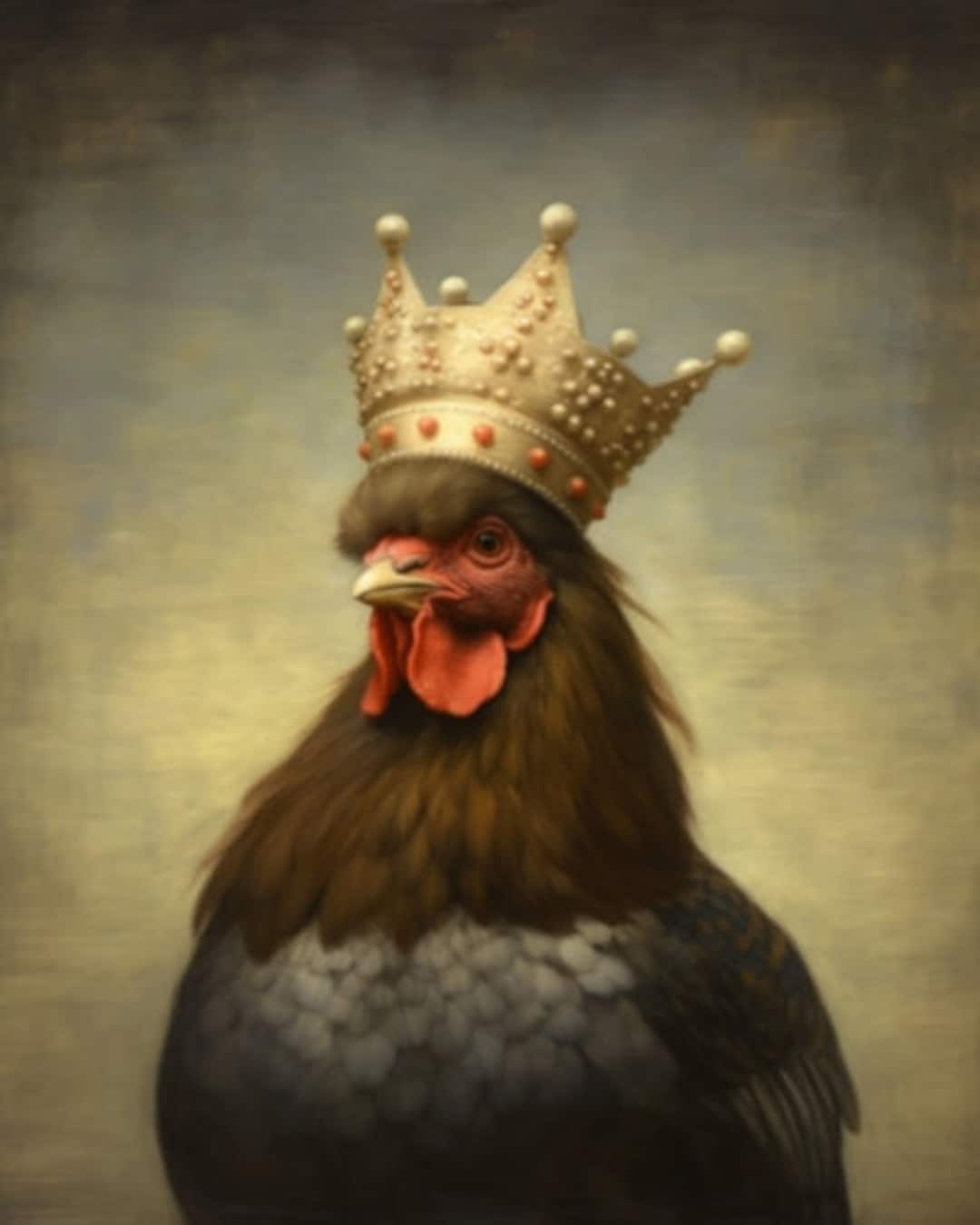 King Rooster Art Print - Etsy