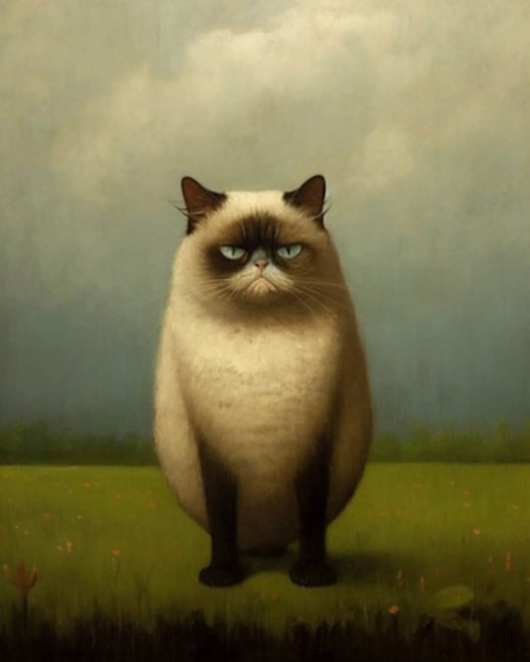 Grumpy Cat- Art Print - Etsy