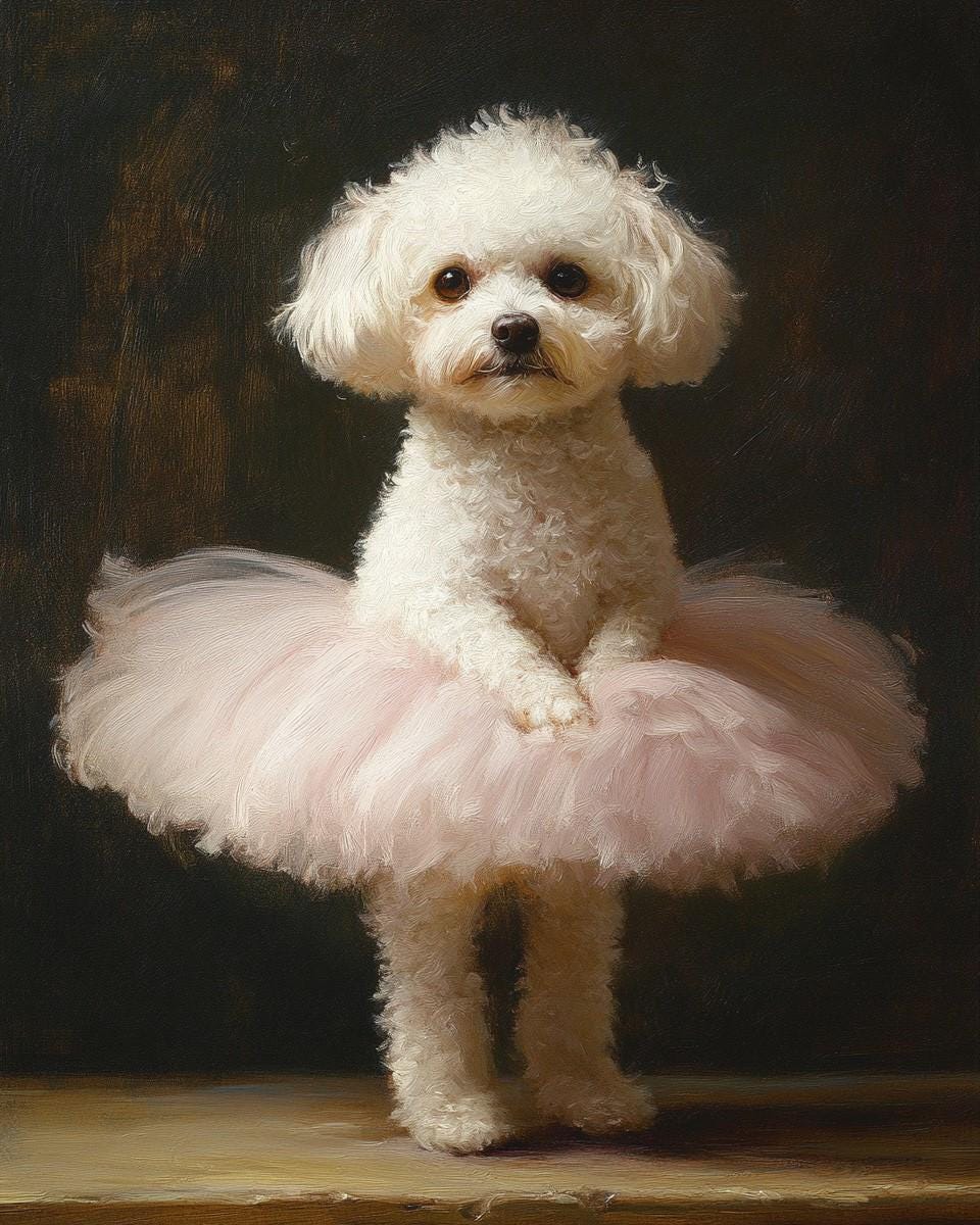 Dancing Bichon - Art Print - Etsy