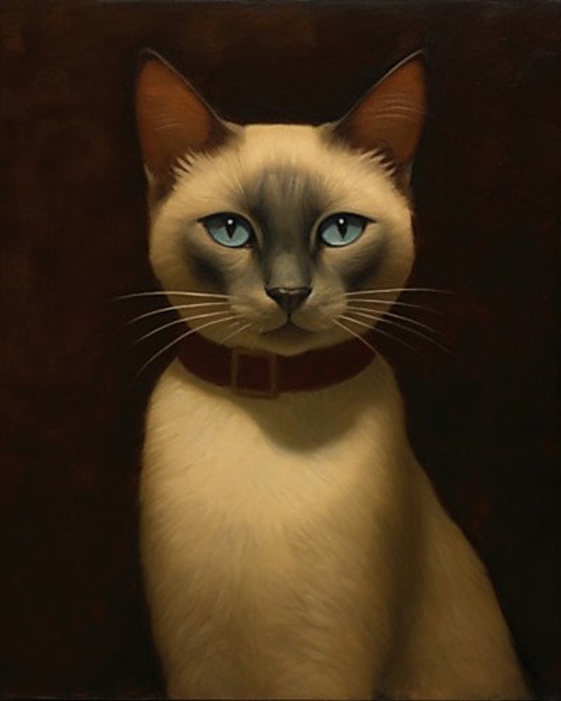 Siamese Cat - Art Print - Etsy