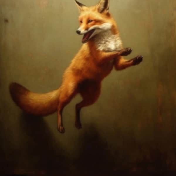 Leaping Fox - Etsy