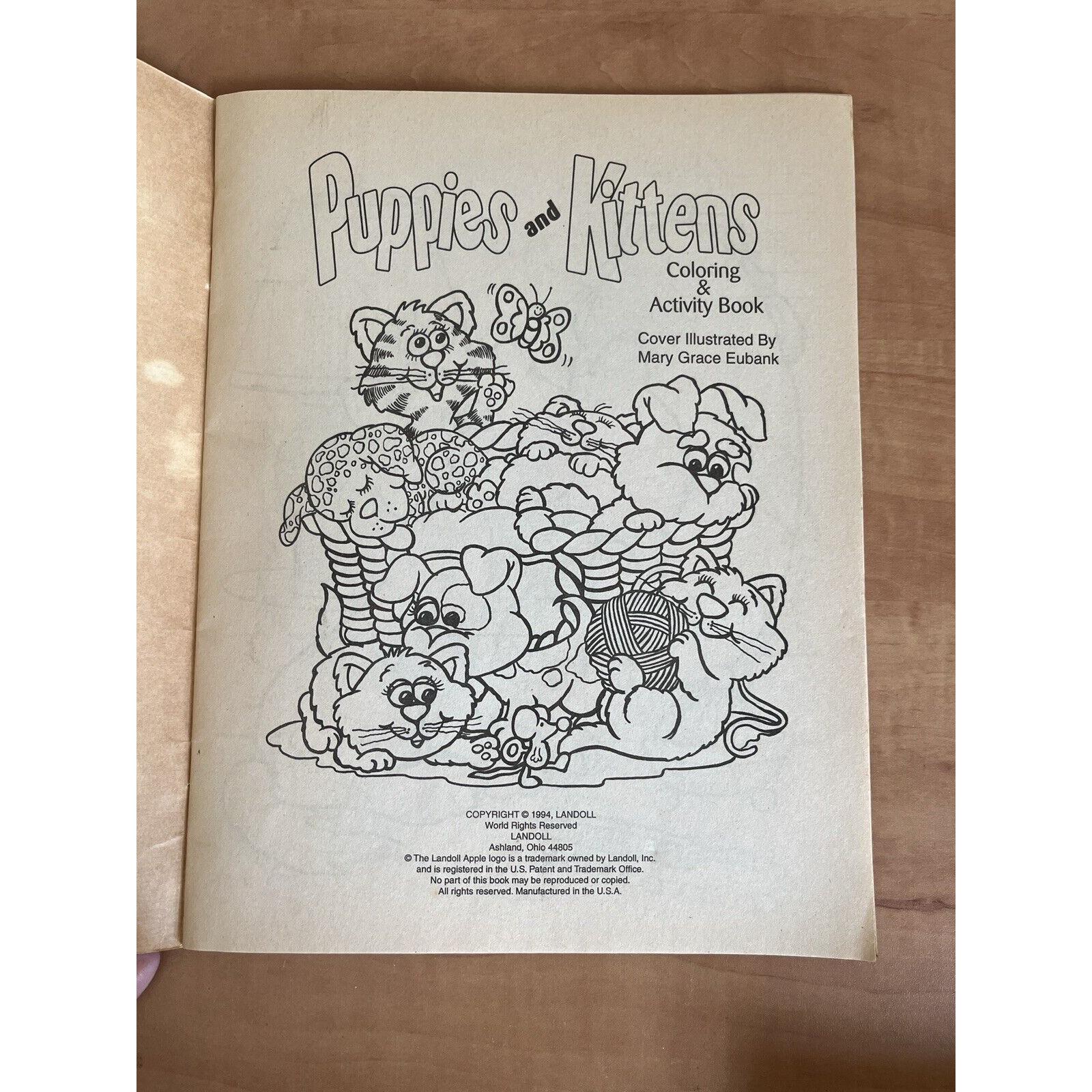 Vintage Lot of 6 LANDOLL'S Coloring Activity AND Paint With Water Books ...