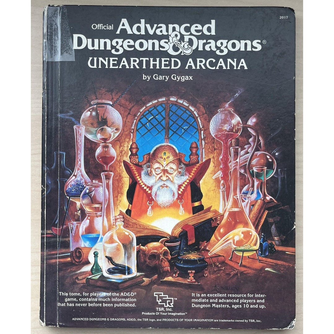 1985 Official Advanced Dungeons & Dragons Unearthed Arcana 1st Edition Hardcover - Etsy