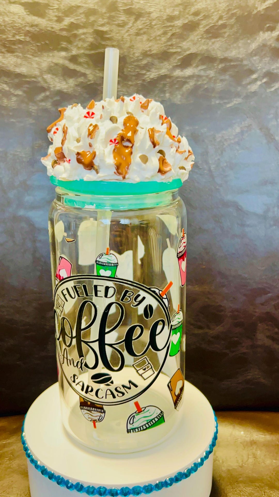 Iced Coffee Libby Glass With Whipped Cream Topper - Etsy