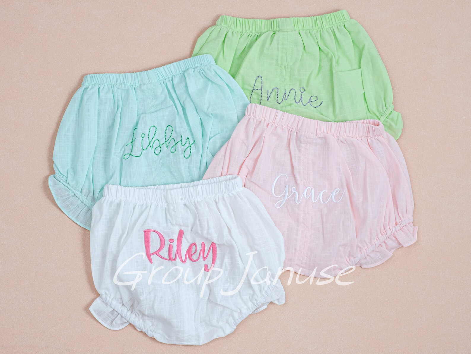 Personalized Baby Bloomers, Custom Monogram Diaper Cover, Baby Girl ...