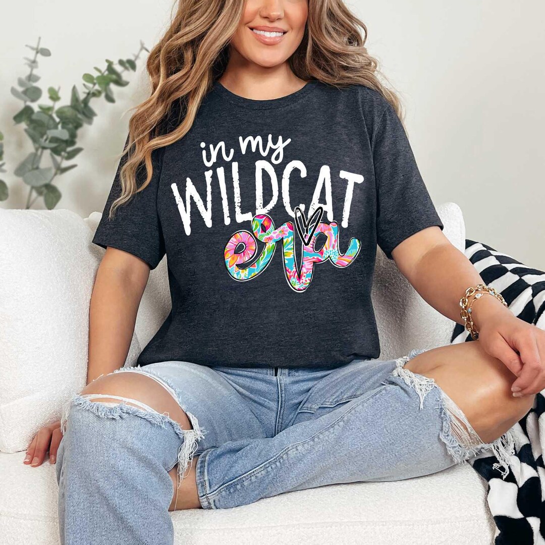 Wildcat ERA Custom Spirit T-shirt, Mascot Team Spirit Wear for Baseball ...