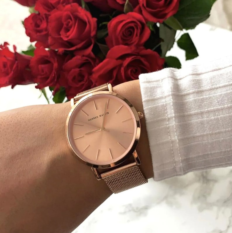 Rose Gold Mesh Watch - Quality Japan Movement Watch, Gold Plated and ...