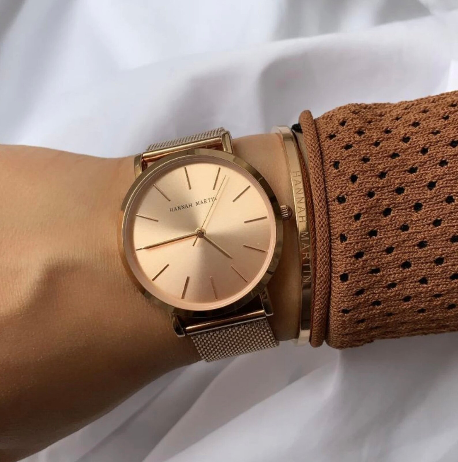 Rose Gold Mesh Watch - Quality Japan Movement Watch, Gold Plated and ...