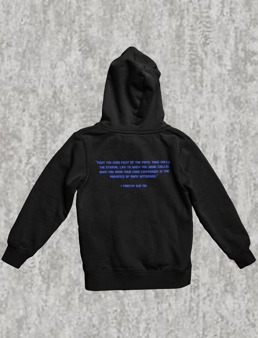 The Good Fight Scripture, Christian Hooded Sweatshirt - Etsy