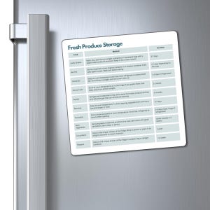 Kitchen Magnet, Food Storage Cheat Sheet Fridge Magnets, Refrigerator ...