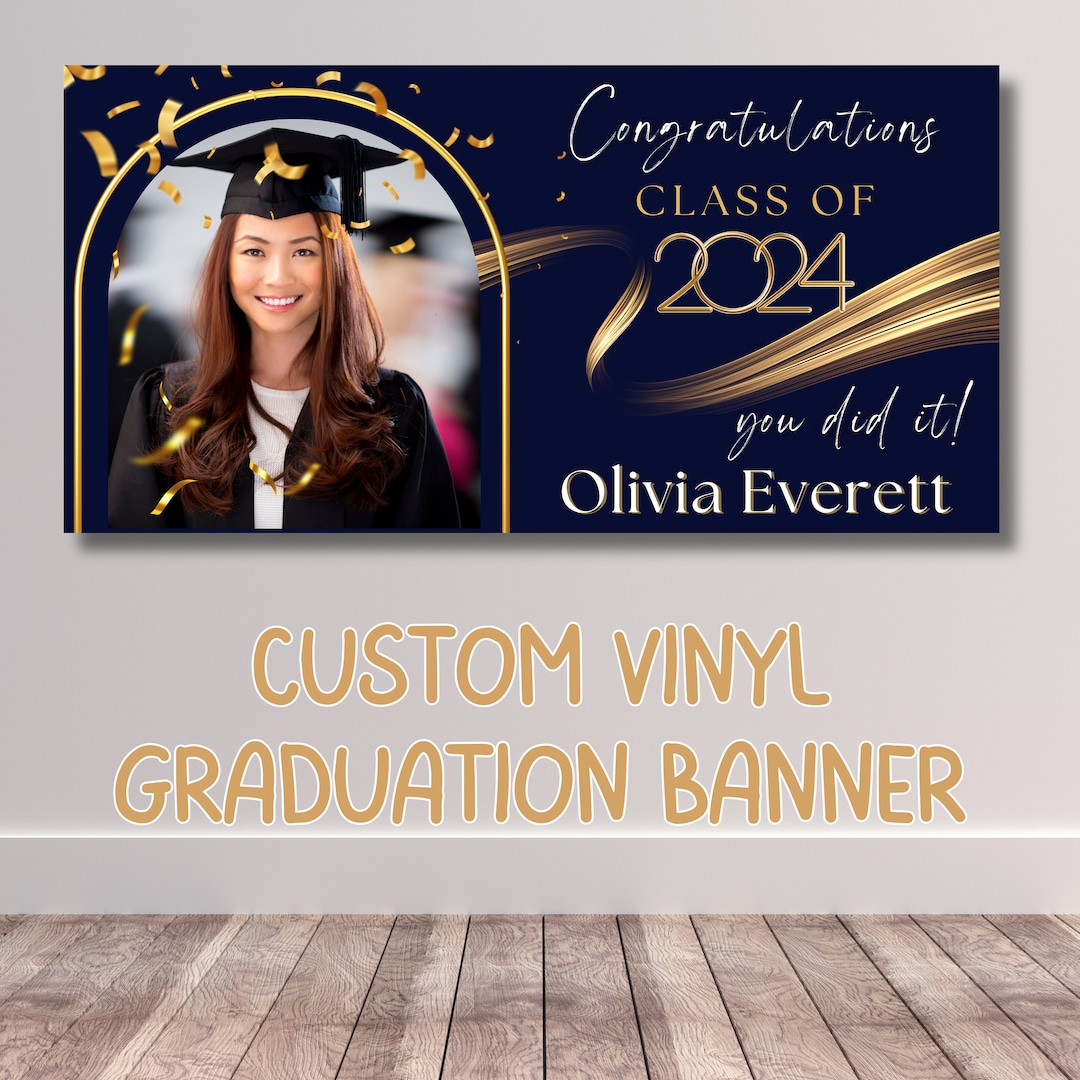 Custom Graduation Banner, Personalized Graduation Banner, Yard Banner ...