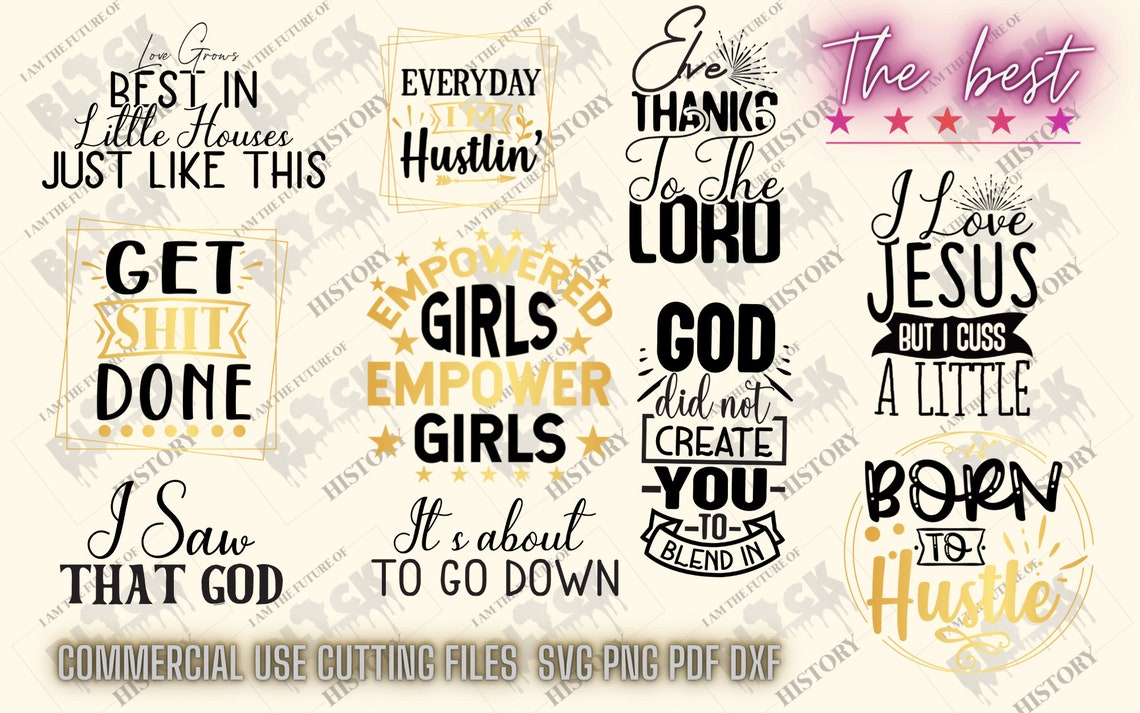 70 Inspirational Quotes SVG Bundle, Motivational Svg, Afro Woman Svg ...