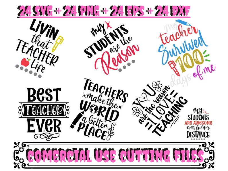 Teacher Svg Bundle, Back to School Svg, Teacher Quote Svg,school Svg ...