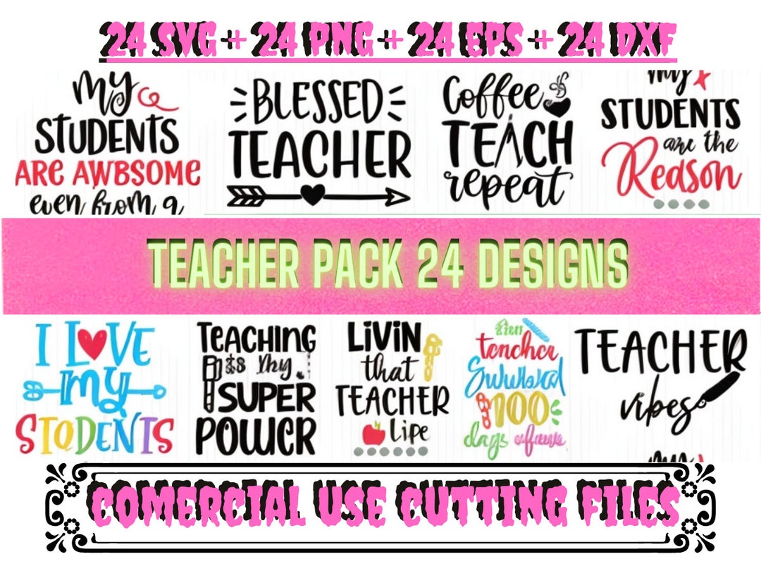 Teacher Svg Bundle, Back to School Svg, Teacher Quote Svg,school Svg ...