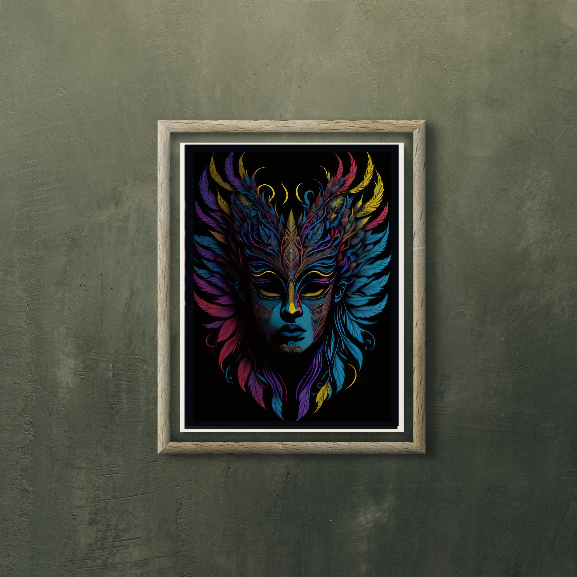 Mandala Masked Angels 004 Printable Wall Art Mandala Wall - Etsy