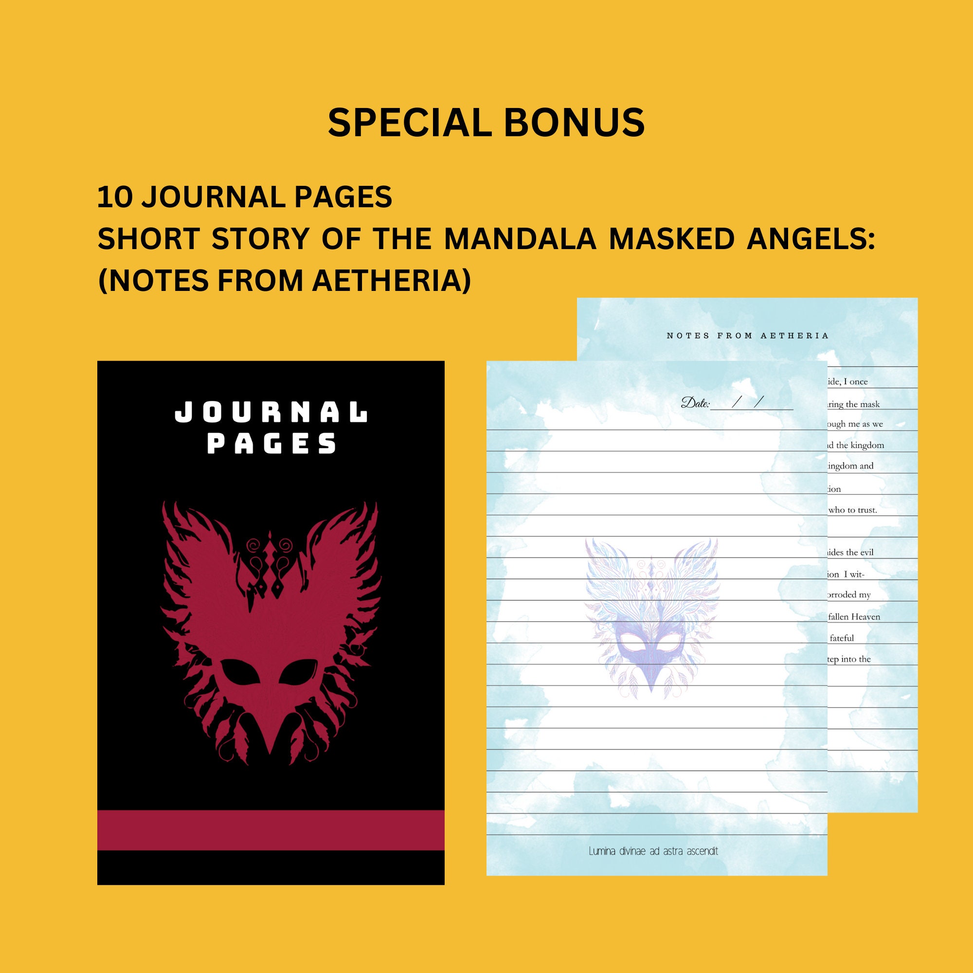 Mandala Masked Angels 001 Printable Wall Art, Mandala Wall Art ...