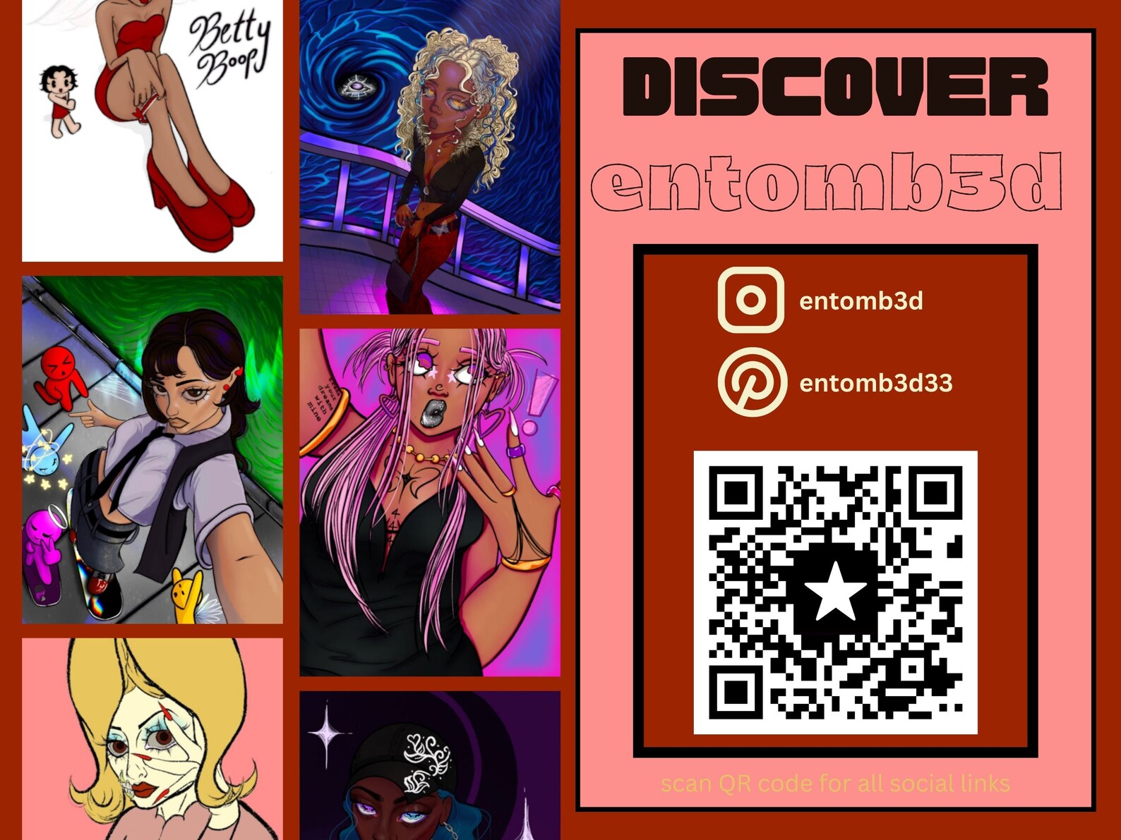 Mars Attacks Coloring Page martian Girl Original Entomb3d Art - Etsy