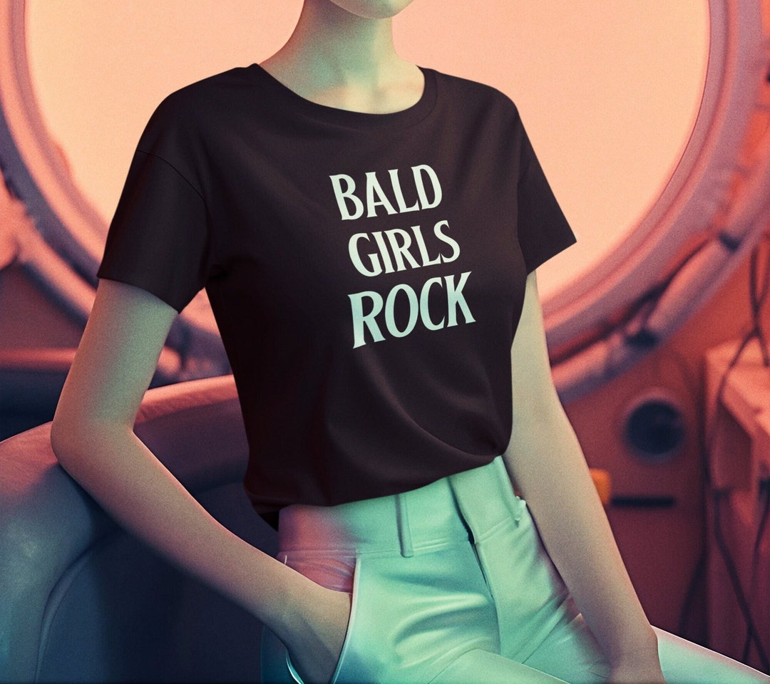 Bald Girls Rock T-shirt: Bald Head Confidence - Etsy