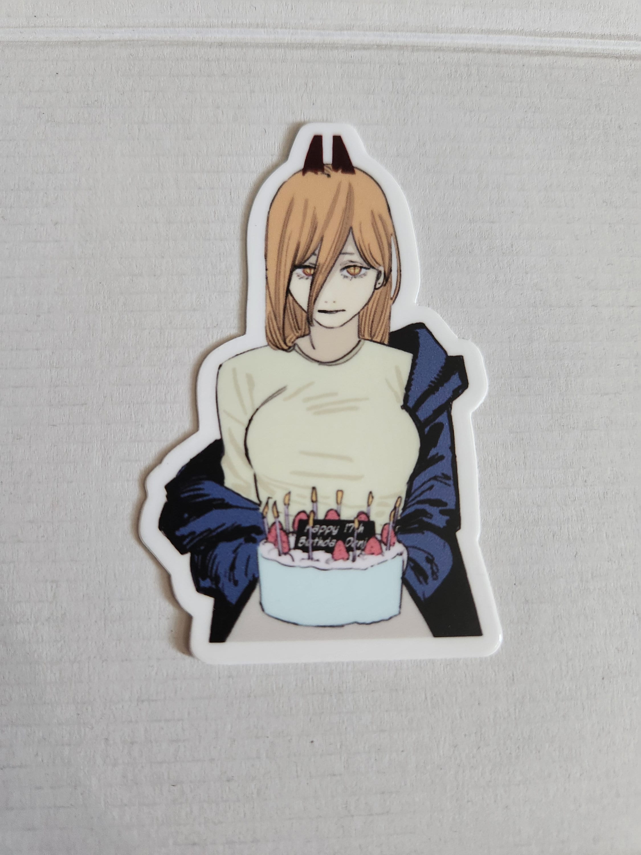 Chainsawman Power Happy Birthday Sticker - Etsy Canada