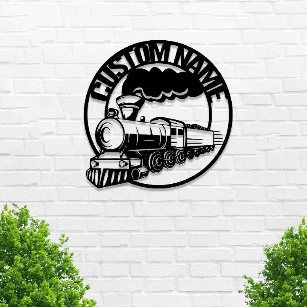 Train Railroad Metal Signs Custom Locomotive Personalized - Etsy