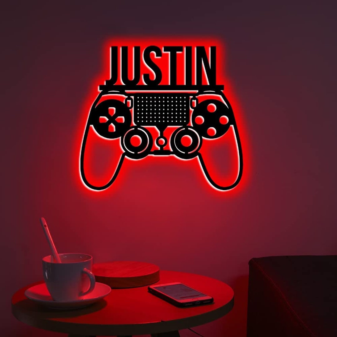 Personalized Gamer Name Neon Sign With 16 Colors And Remote Control