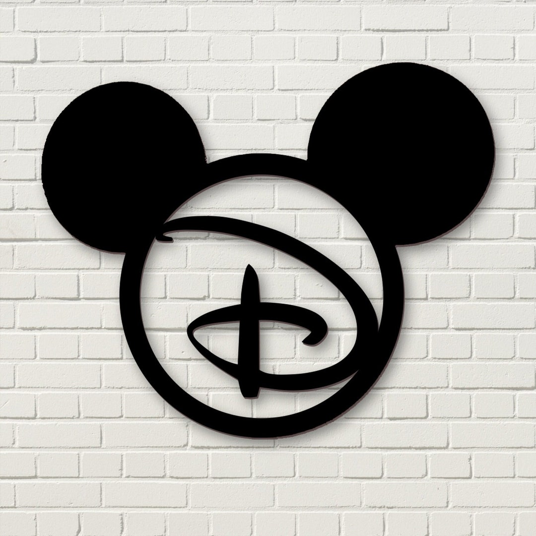 Personalized Mickey Initial Metal Wall Art, Custom Initial Name Sign ...