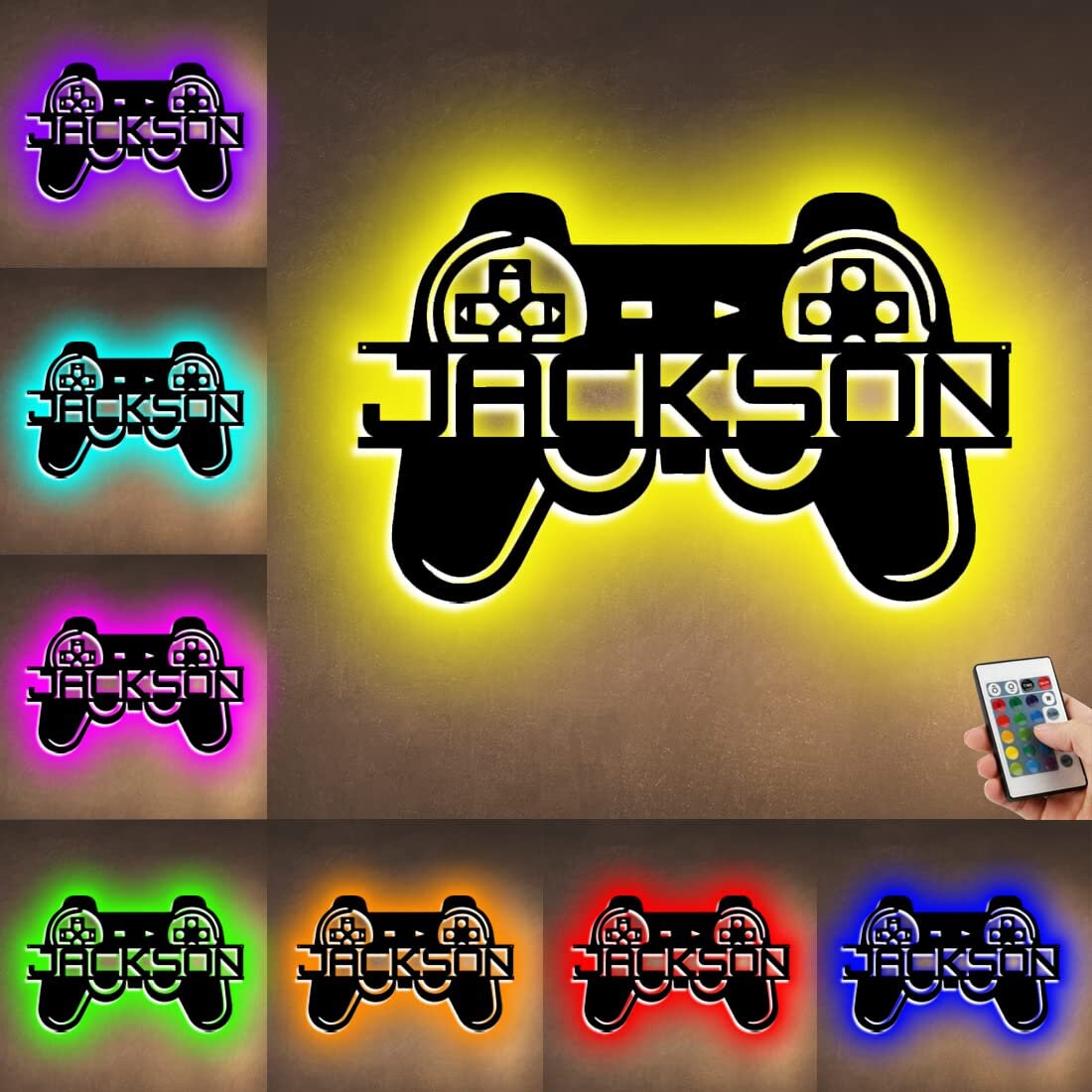 Gamer Room LED Wall Lamp Custom LED Gamer Name Neon Sign Gaming Wall ...