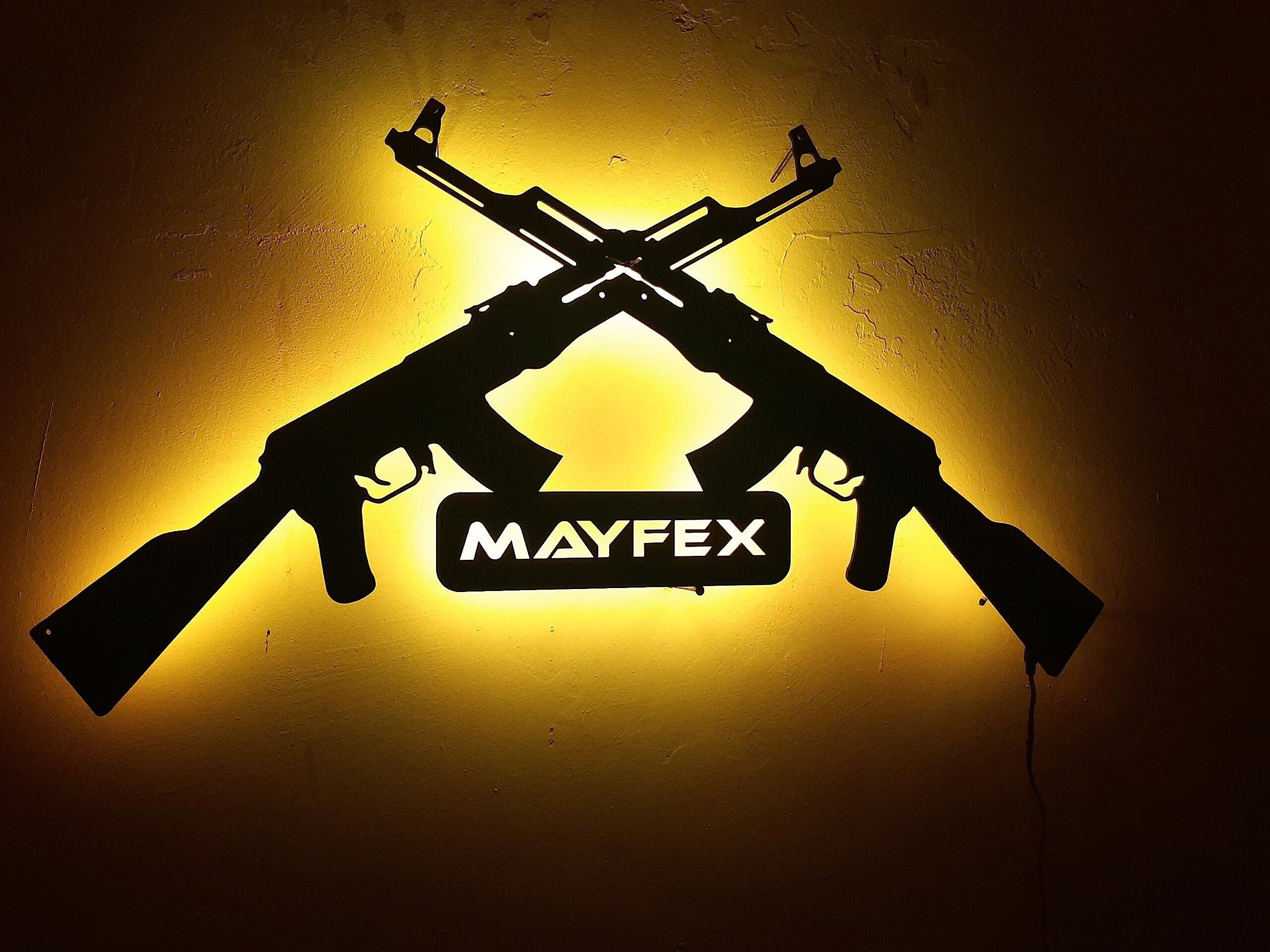 Custom Ak47 Rifle Wall Art With Rgb LED Lights,gun Lover Decor ...
