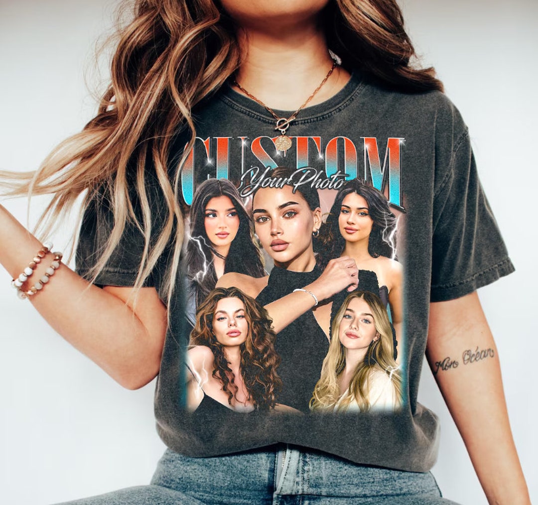 Custom Bootleg Rap Tee, Custom Photo Vintage Graphic 90s Tshirt, Custom ...