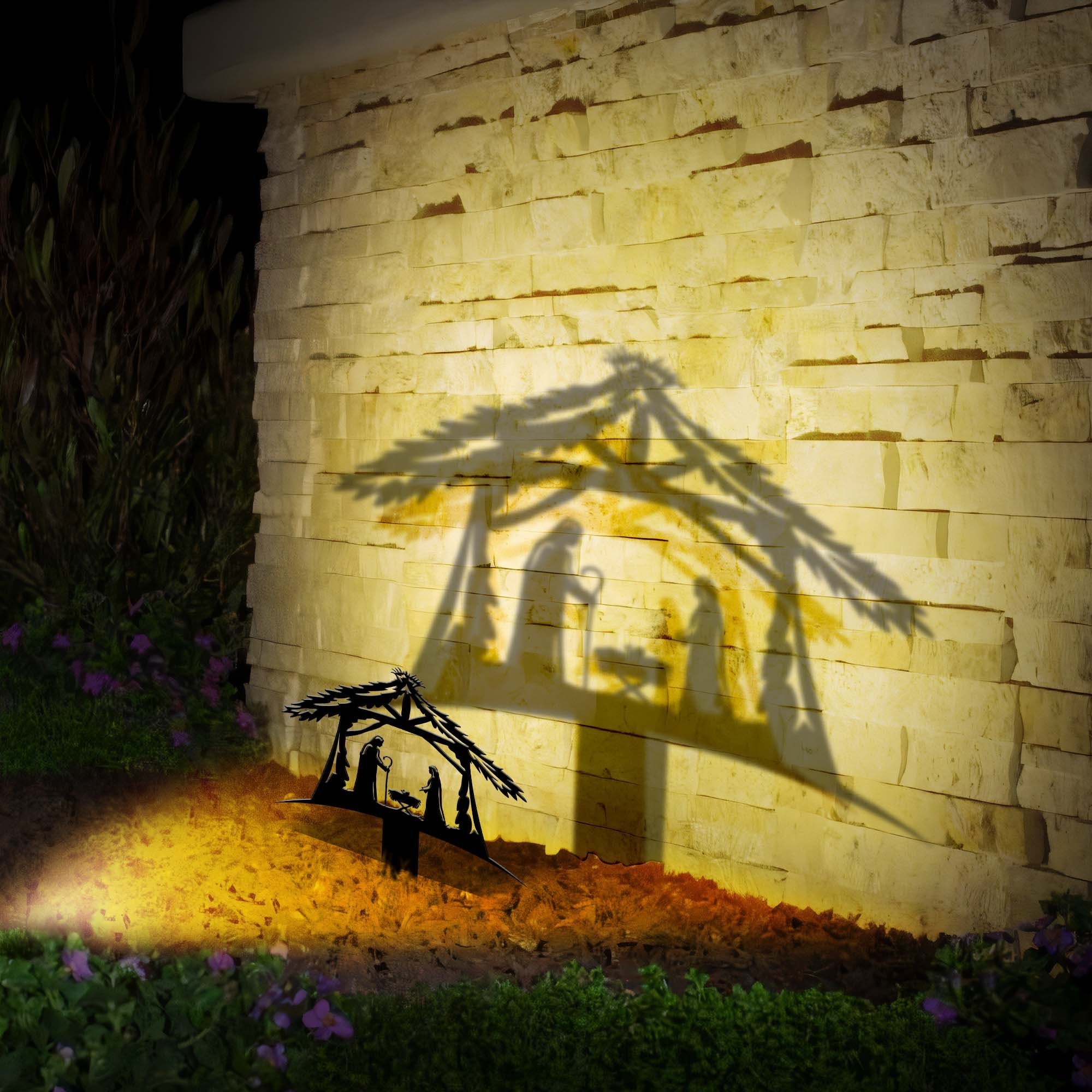 Nativity Scene Metal Sign, Nativity Scene Shadow Caster, Garden ...
