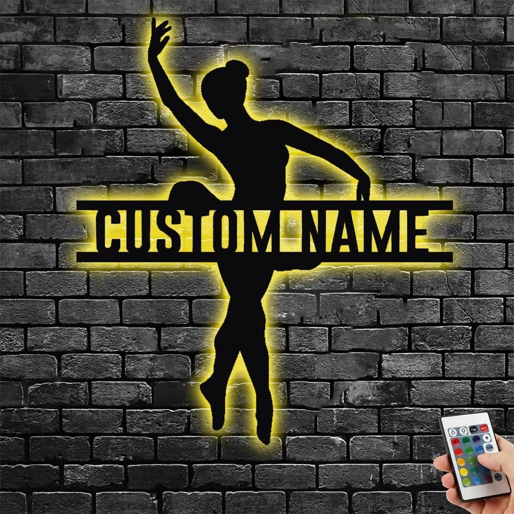 Personalized Ballerina Sign With LED Light, Custom Dance Name Signs for ...