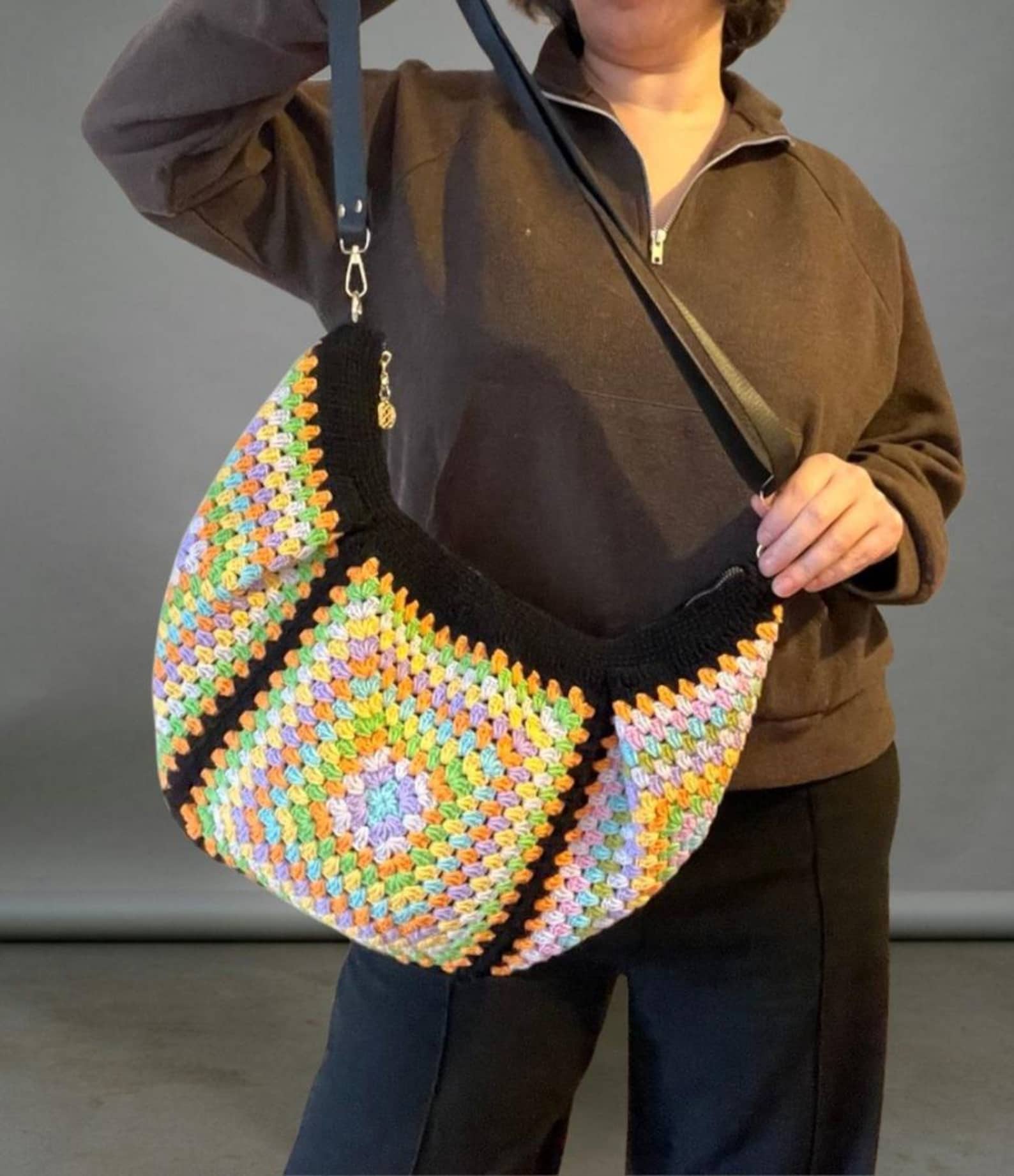 Crochet Granny Square Fanny Pack: Boho Chic Crossbody Bag - Etsy