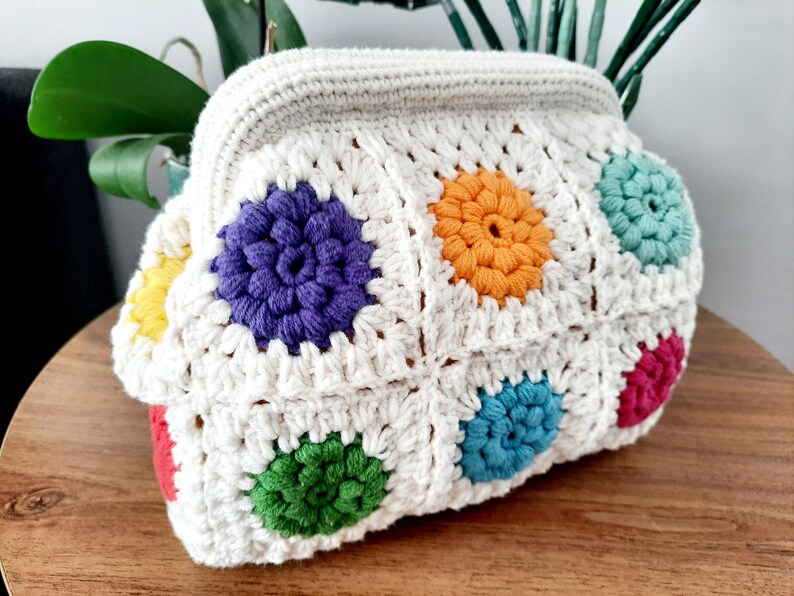 White Crochet Clasp Clutch, Crossbody Bag, 2 in 1 Bag,evening Bag, All ...