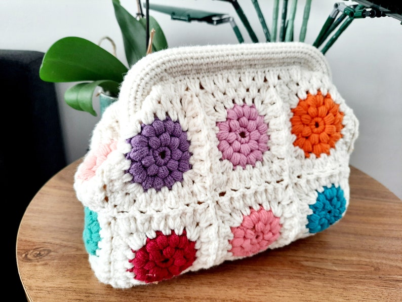 White Crochet Clasp Clutch, Crossbody Bag, 2 in 1 Bag,evening Bag, All ...