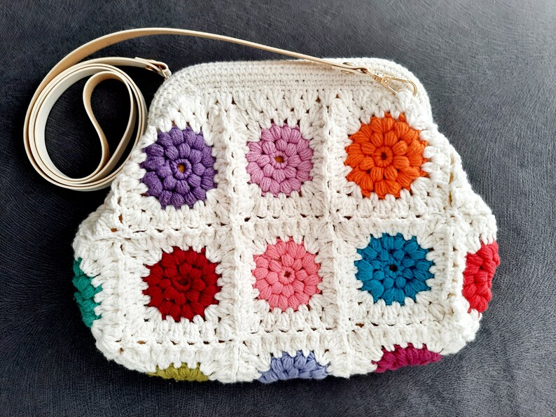 White Crochet Clasp Clutch, Crossbody Bag, 2 in 1 Bag,evening Bag, All ...