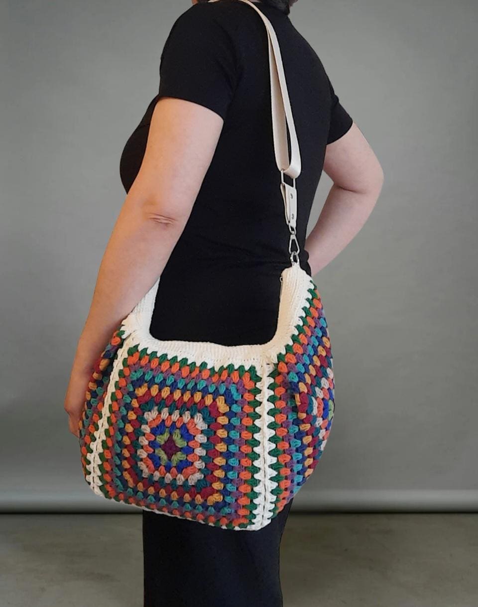 Crochet Granny Square Fanny Pack: Boho Chic Crossbody Bag - Etsy