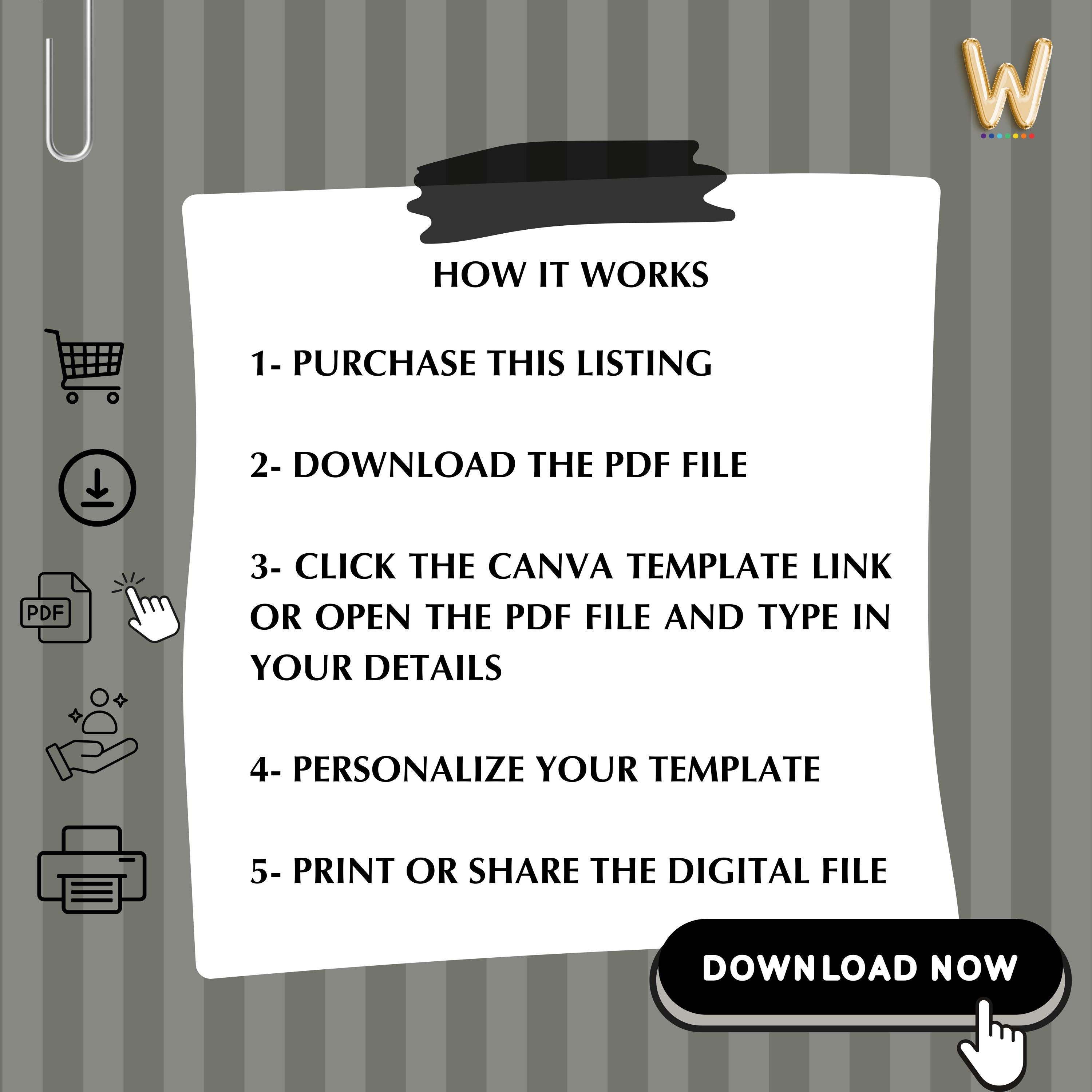 Editable Hotel Reservation Ticket Template: Surprise Gift (canva) - Etsy