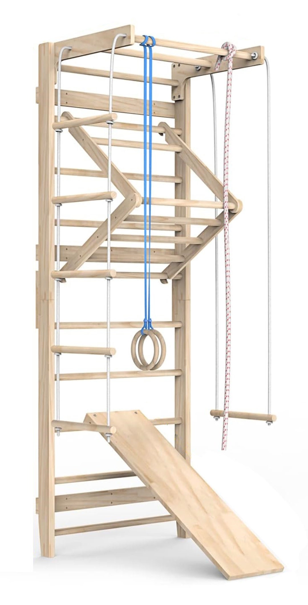 Swedish Ladder for Kids With Rope and Swing Accessories, Handmade in ...